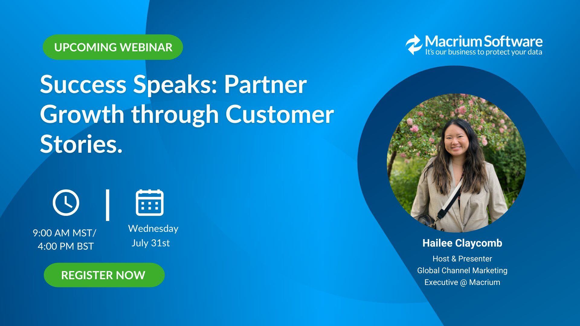 Success Speaks: Partner Growth through Customer Stories